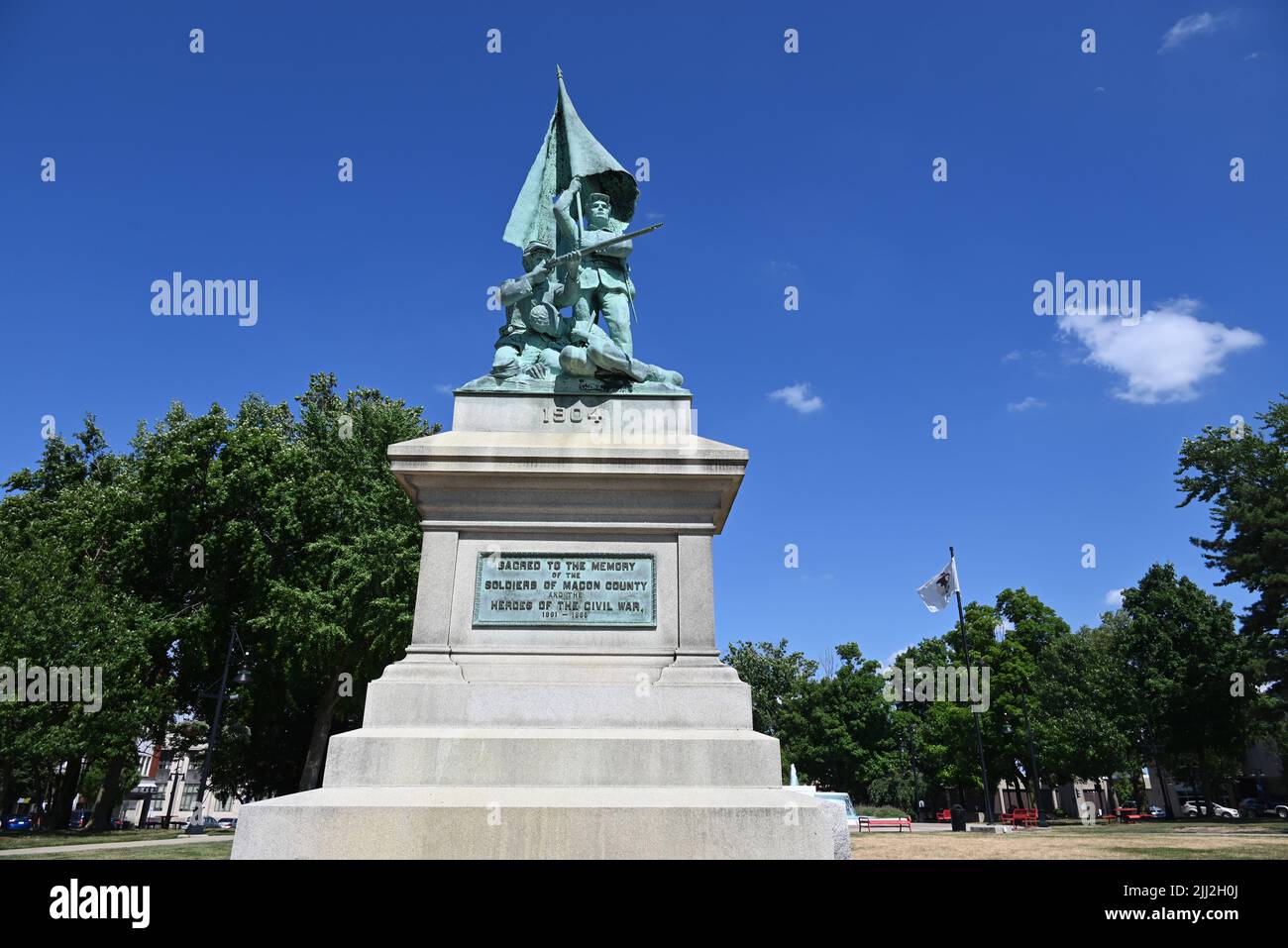 The Union Civil War statue located in Decatur, Illinois Central Park ...