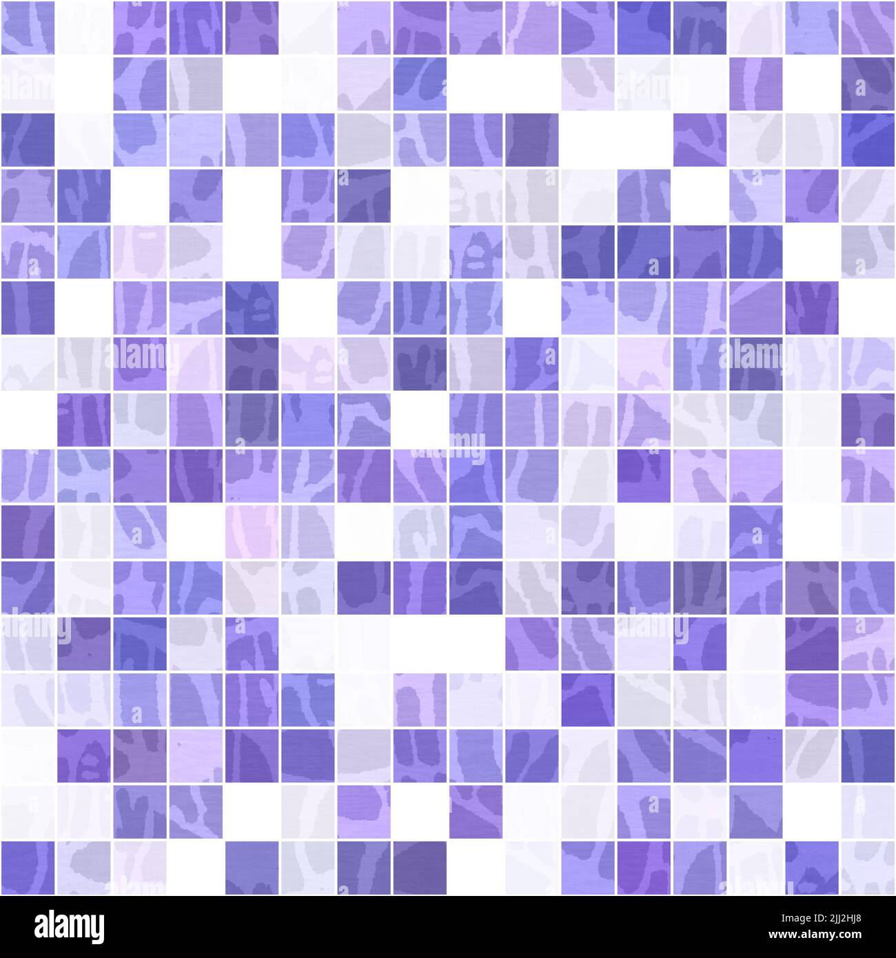 Tiny purple geometric mosaic pixel grid seamless pattern. Modern square ...