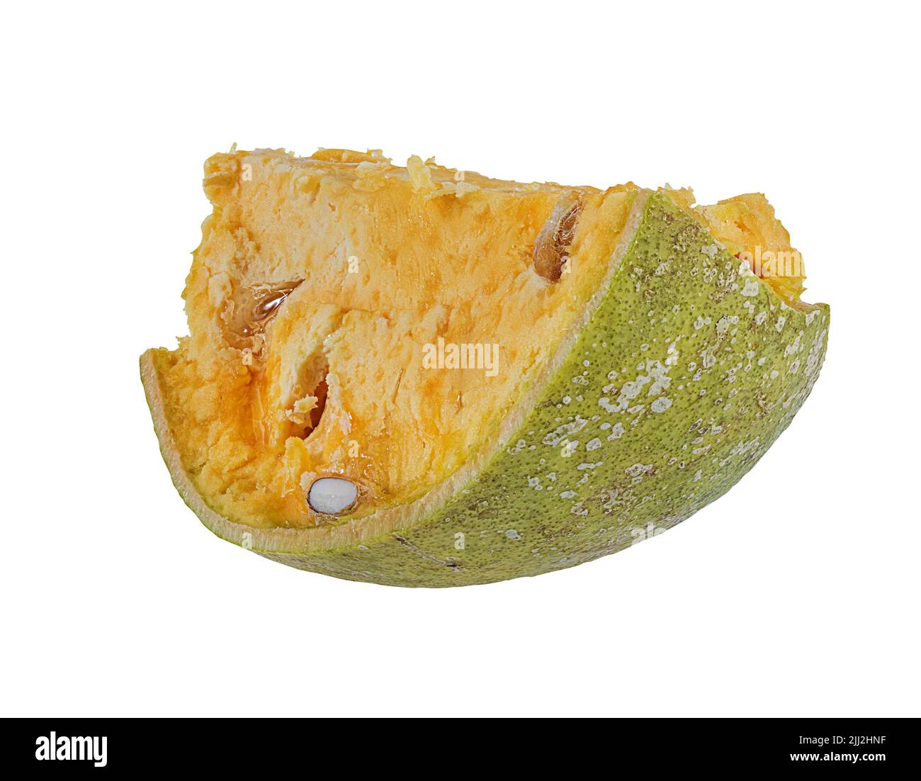 Aegle Marmelos bael fruits or wood apple fruit (bel patthar) on a white ...