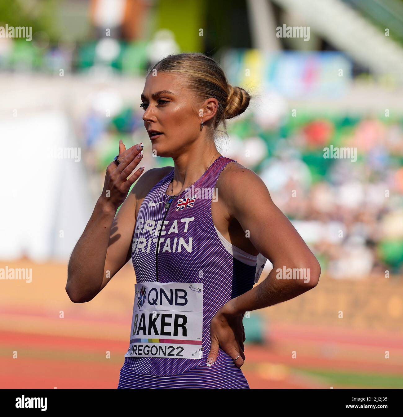 Eugene,, 21 Jul 2022 Ellie Baker (GBR) Seen in action during the World ...