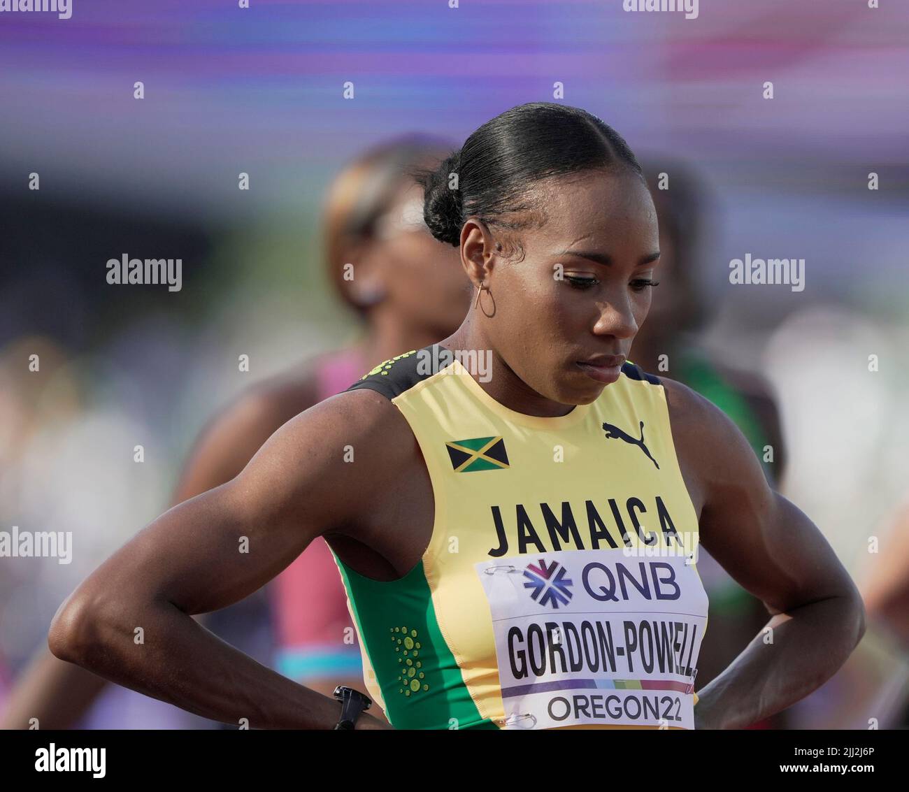 Eugene,, 21 Jul 2022 Chrisann Gordon-Powell (JAM) Seen in action during ...