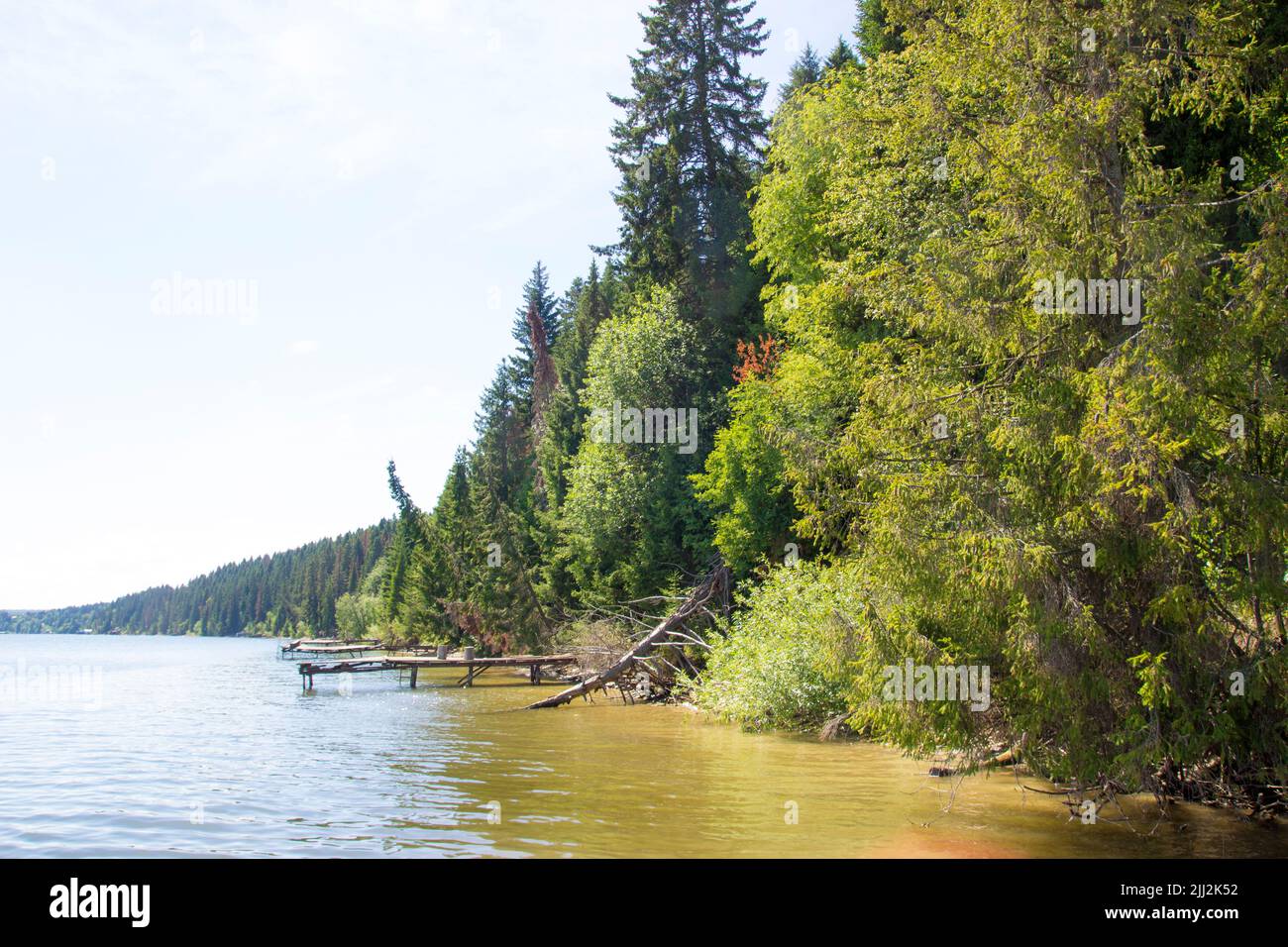 Blue river, forest and mountains. Ural, Russia Stock Photo - Alamy