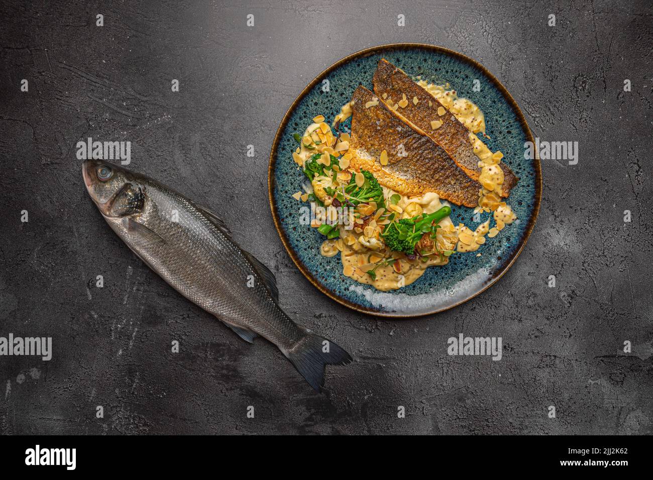 fish fried on the skin Stock Photo - Alamy