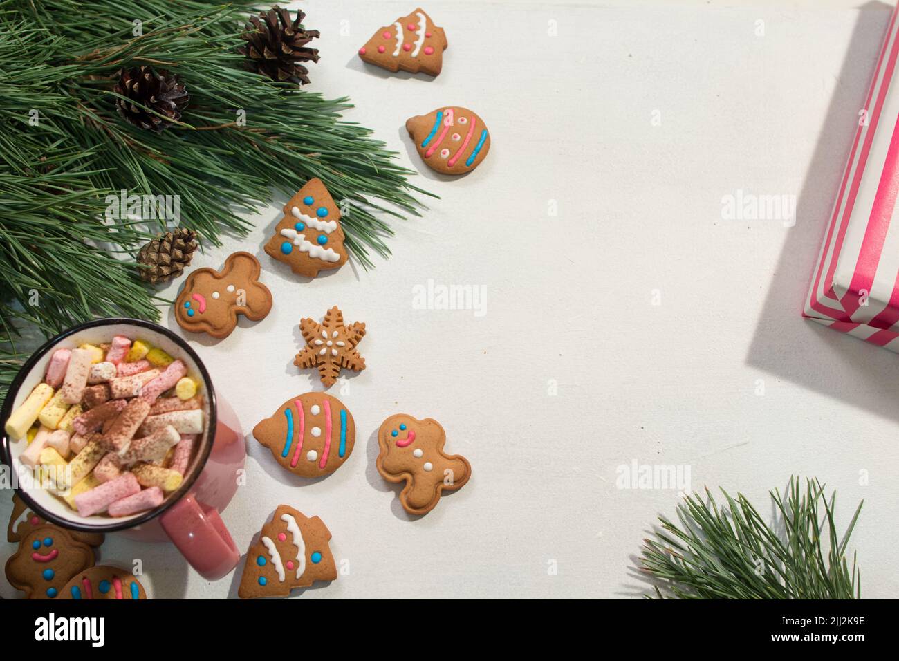 Christmas letter gingerbread cookies hi-res stock photography and ...