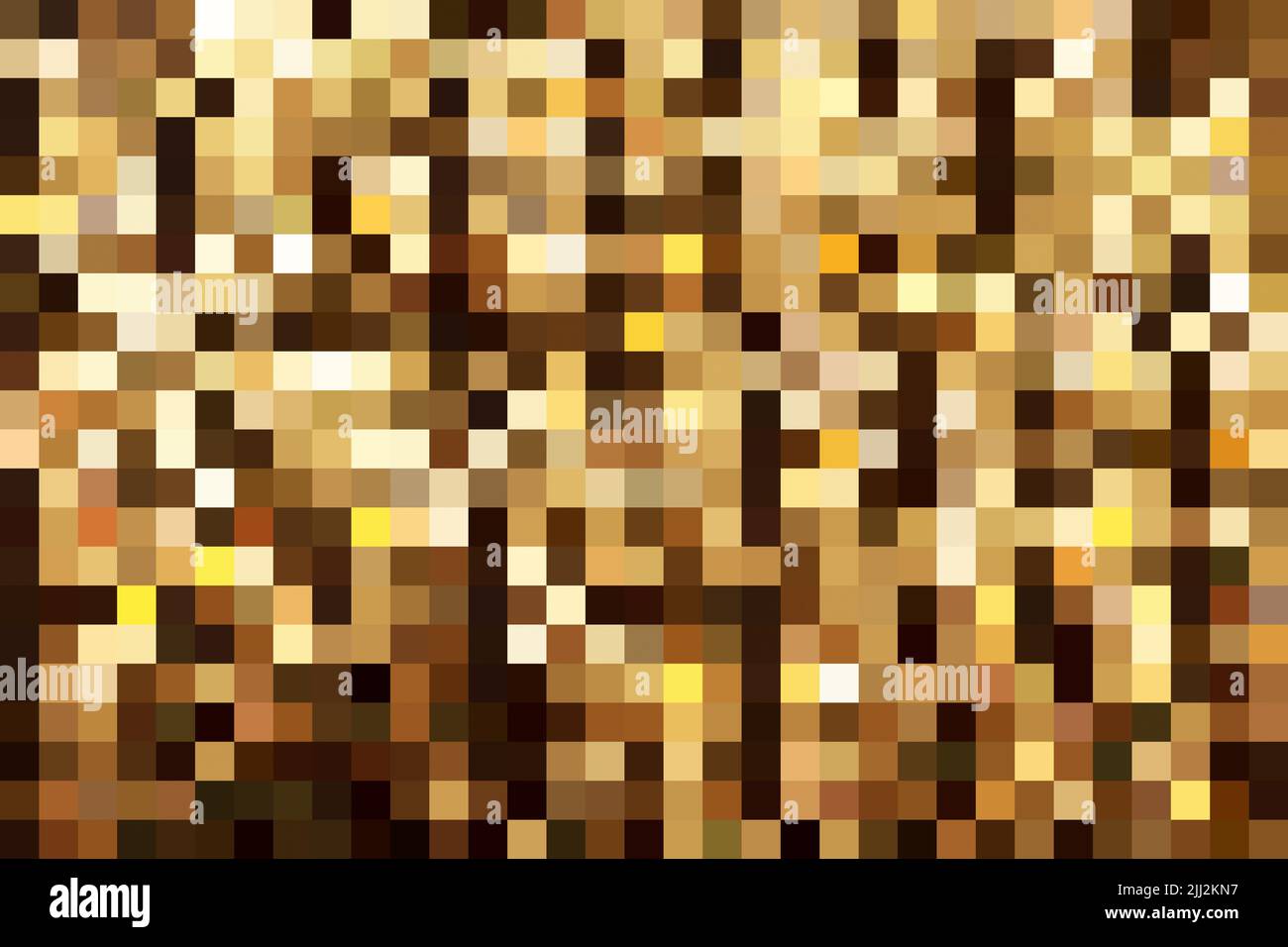 Pixel squares in gold and brown shades Stock Photo - Alamy