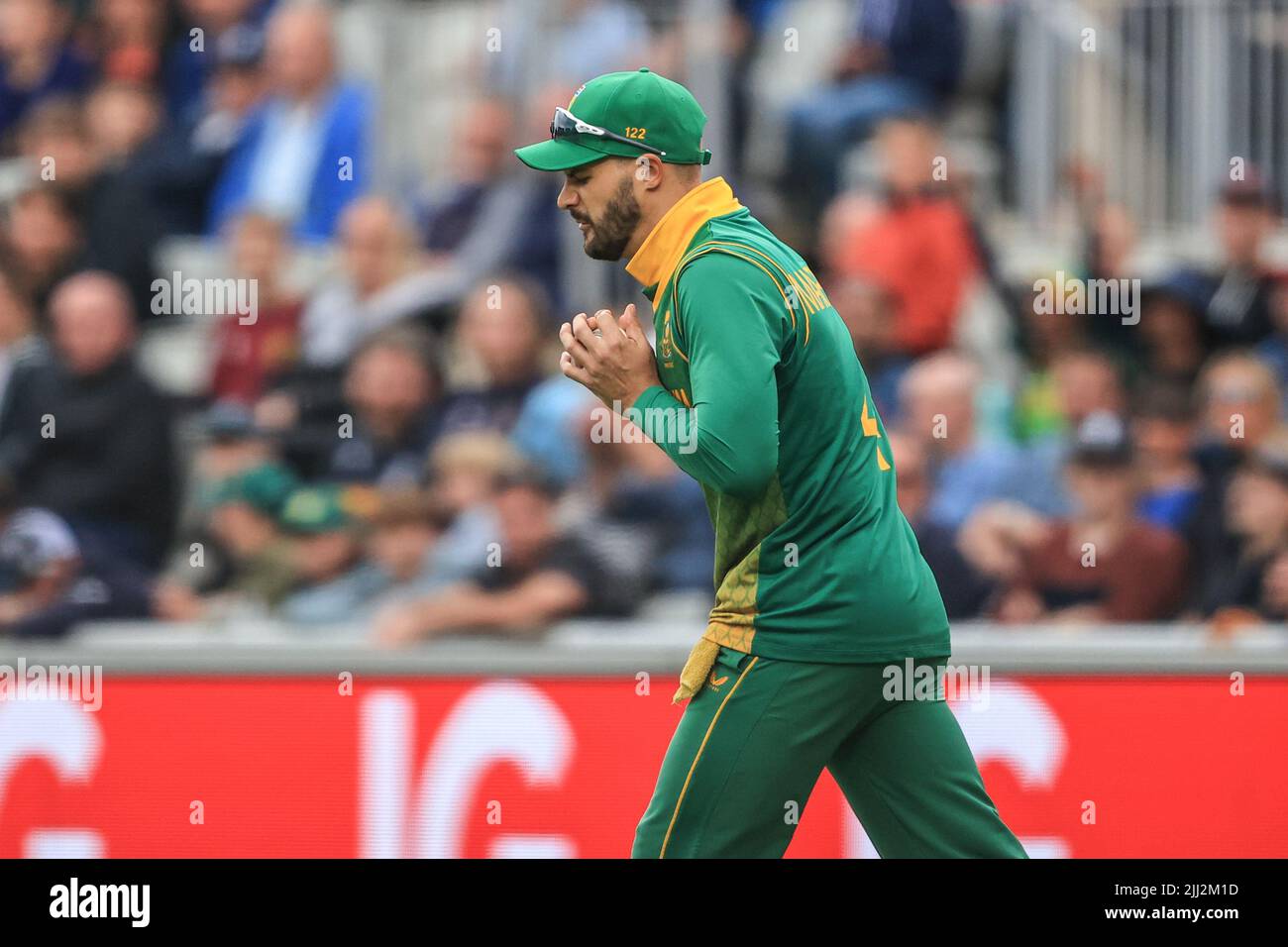 Aiden Markram of South Africa catches out Sam Curran of England Stock ...