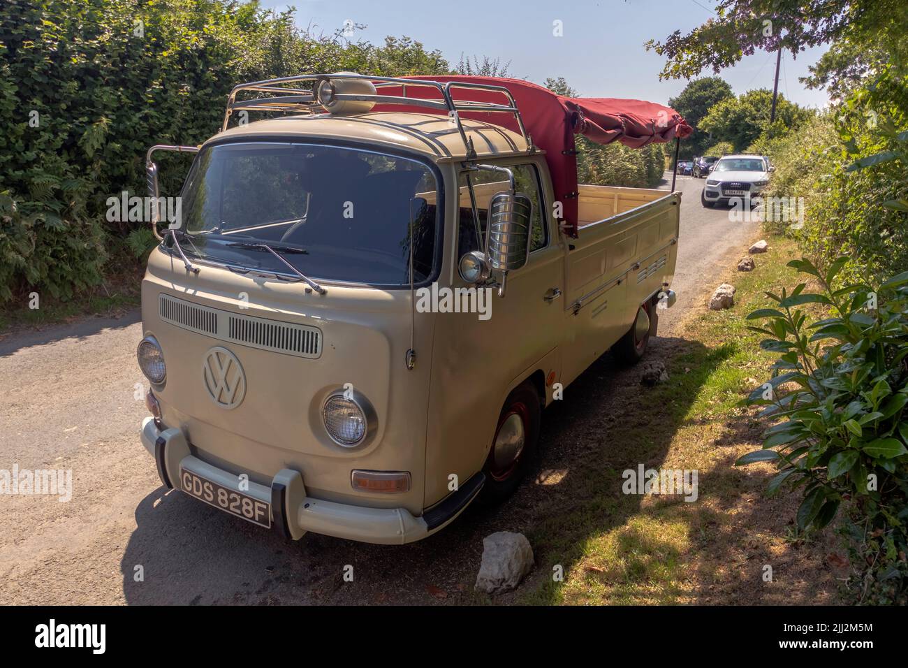 Volkswagen Type 2 (T2) dropside pickup truck, with canvas top, roof ...