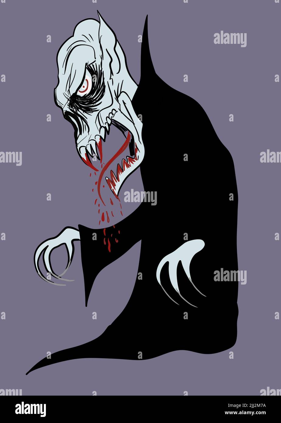 vampire monster illustration Stock Photo - Alamy