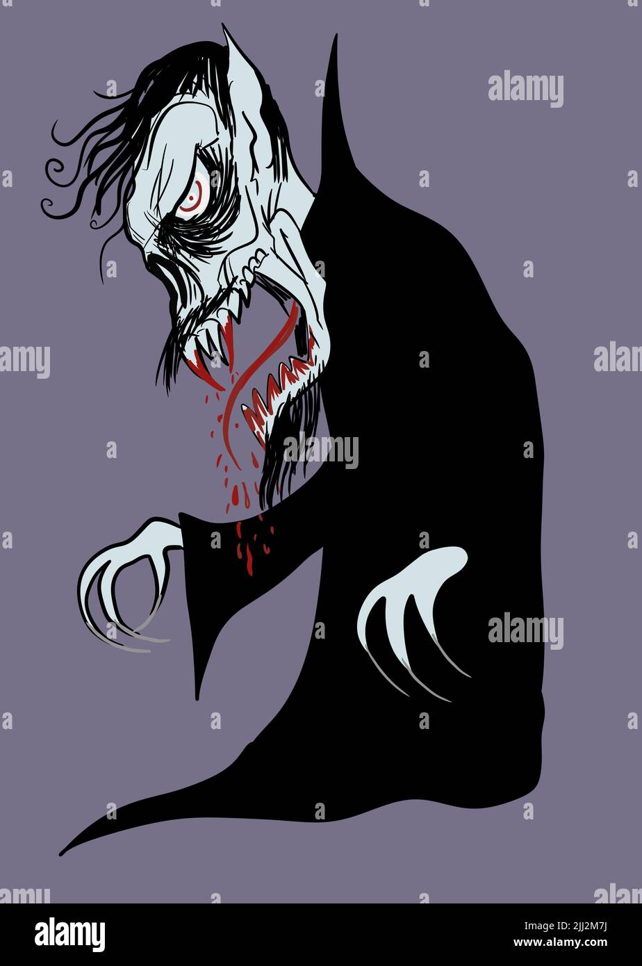 vampire monster illustration Stock Photo - Alamy