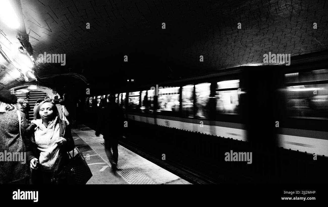 Through the station Black and White Stock Photos & Images - Alamy