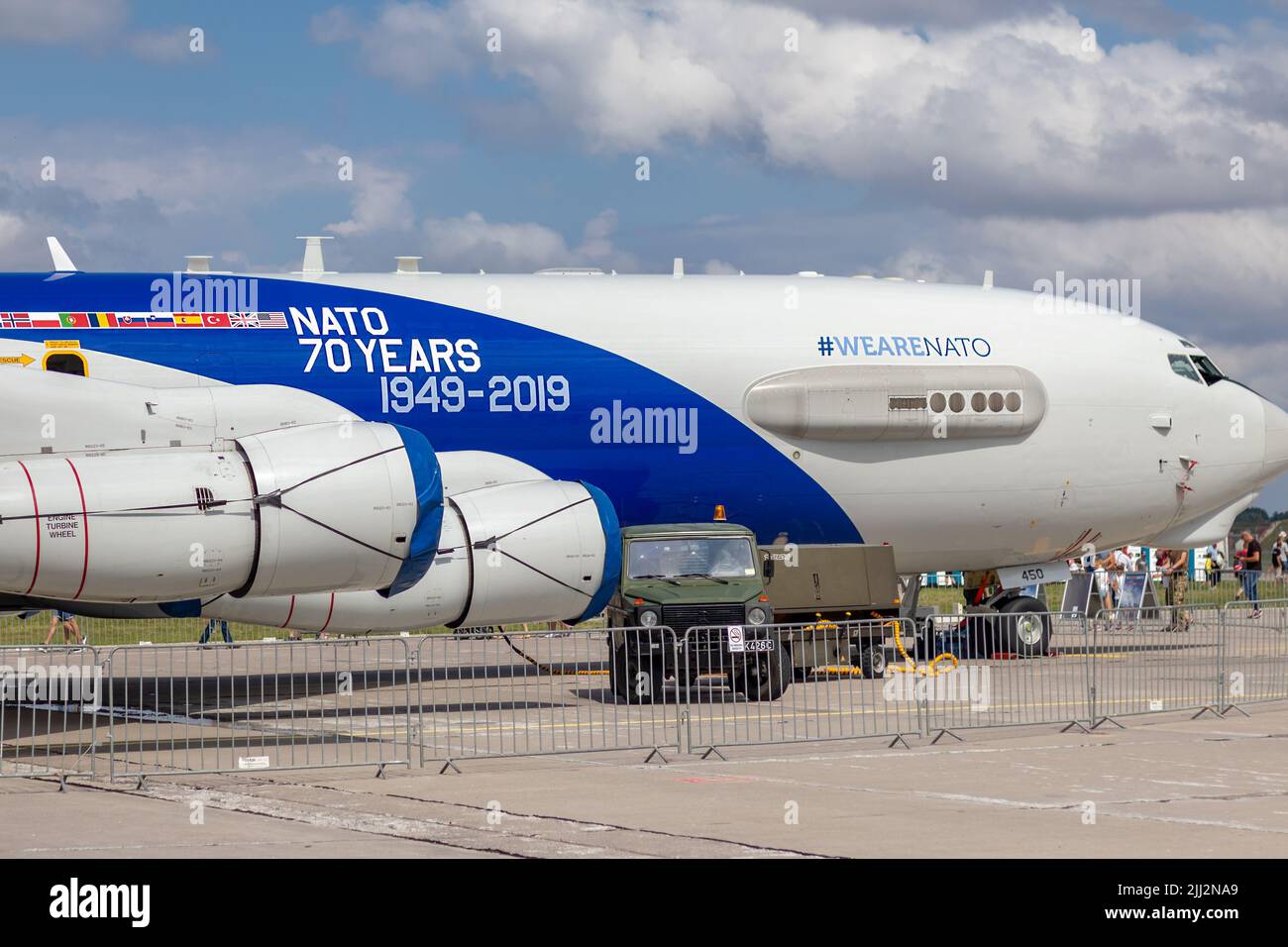 SIAULIAI / LITHUANIA - July 27, 2019: NATO Boeing E-3A AWACS (Airborn ...