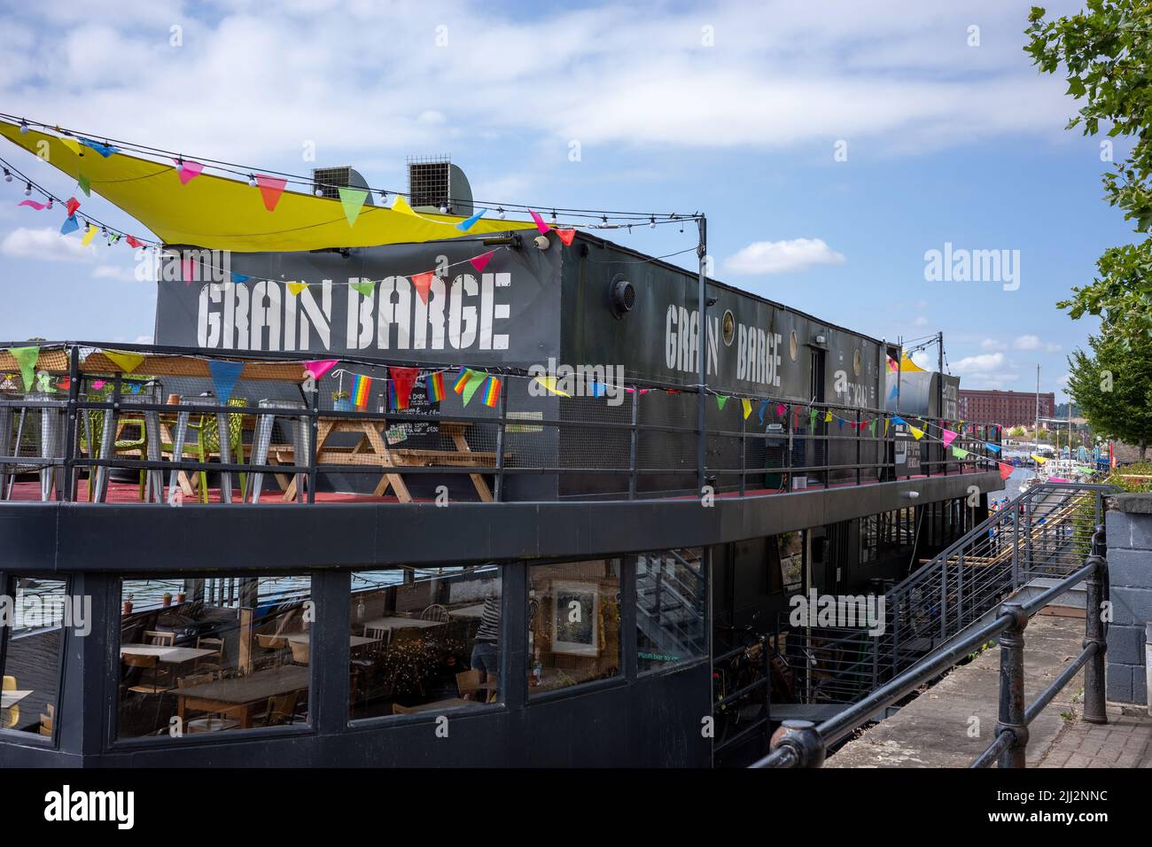 Grain Barge bar and restaurant boat in Bristol (Jul22 Stock Photo - Alamy