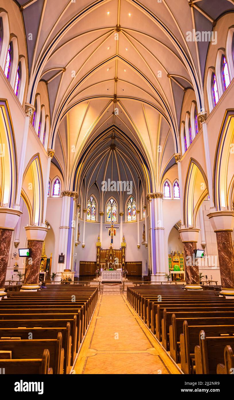 The Holy Rosary Cathedral, Downtown Vancouver. Beautiful interior with ...