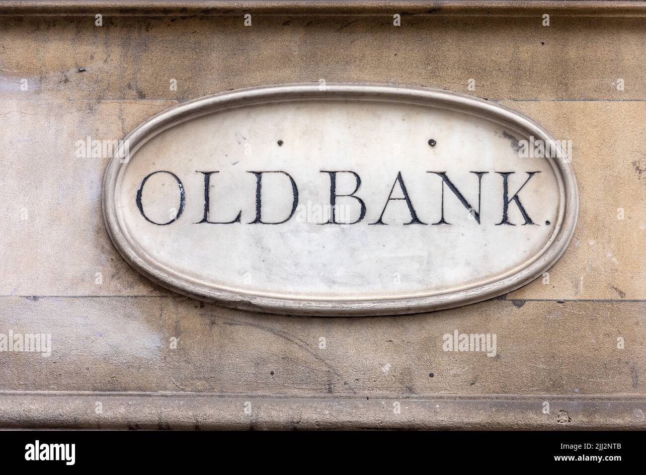 Old Bank sign on a wall Stock Photo - Alamy