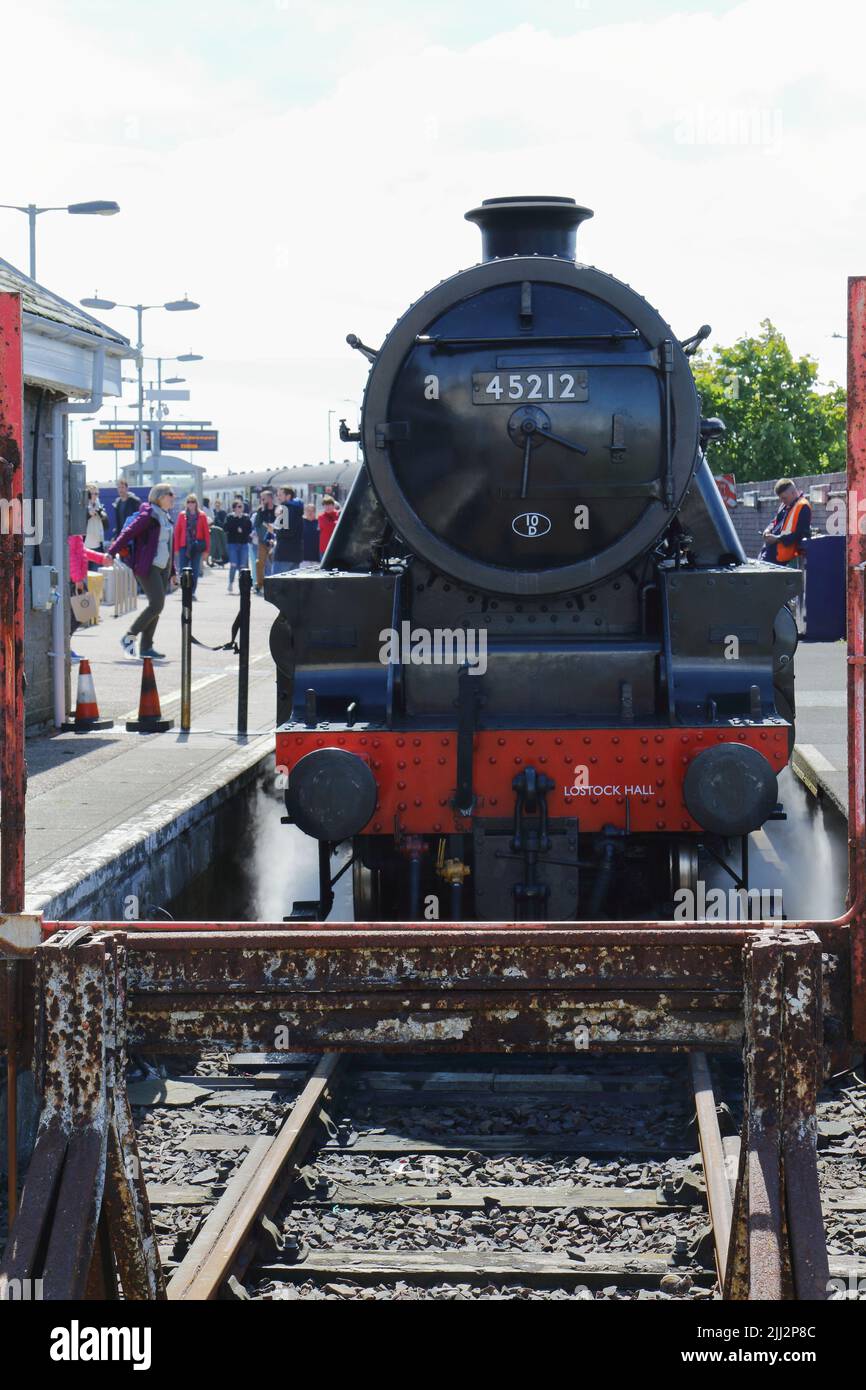 Jacobite steam train 45212 in Mallaig. The Jacobite is a steam ...