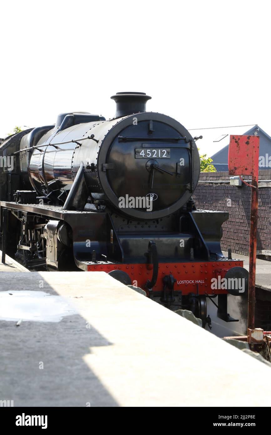 Jacobite steam train 45212 in Mallaig. The Jacobite is a steam ...
