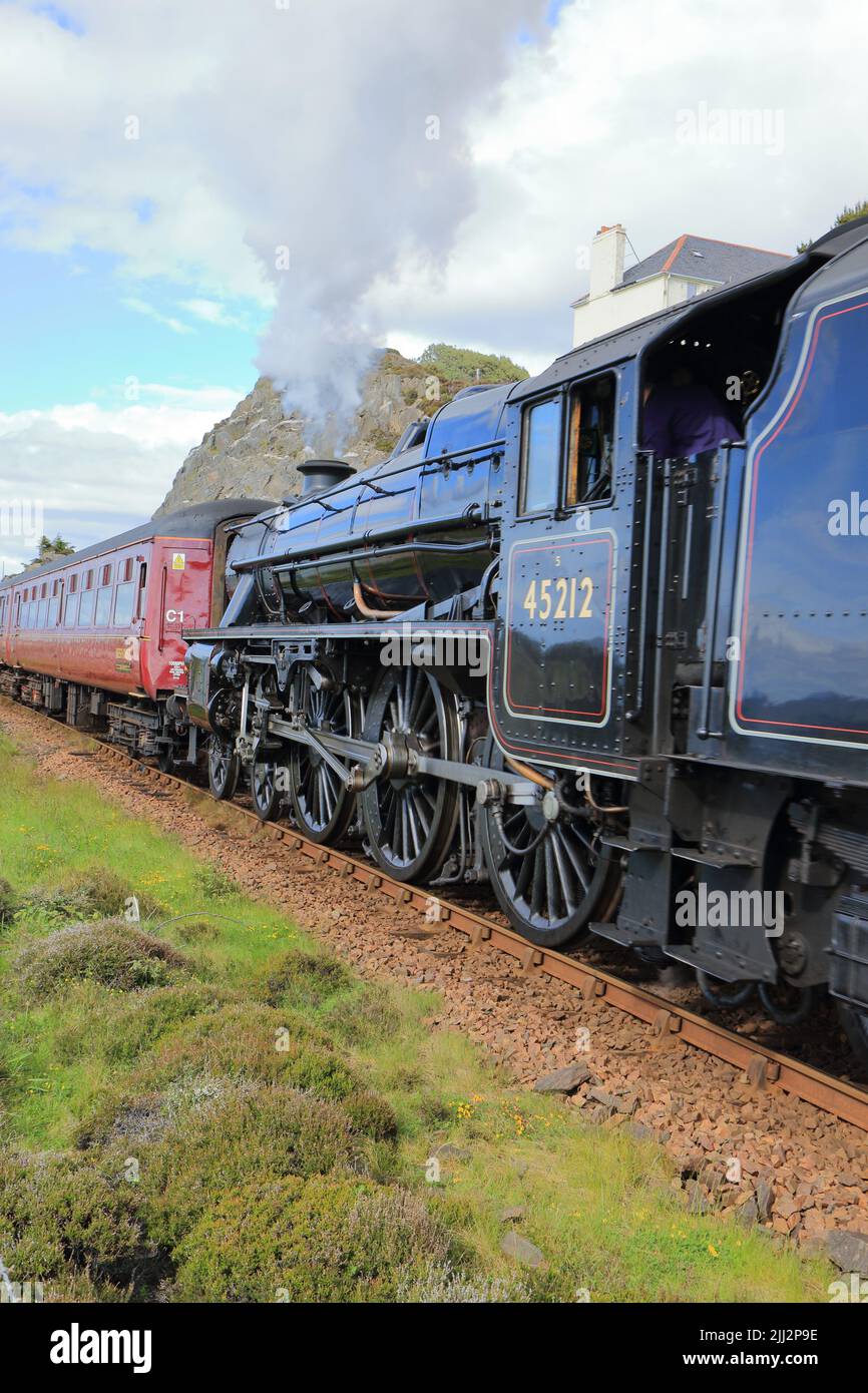 Jacobite steam train 45212 in Mallaig. The Jacobite is a steam ...