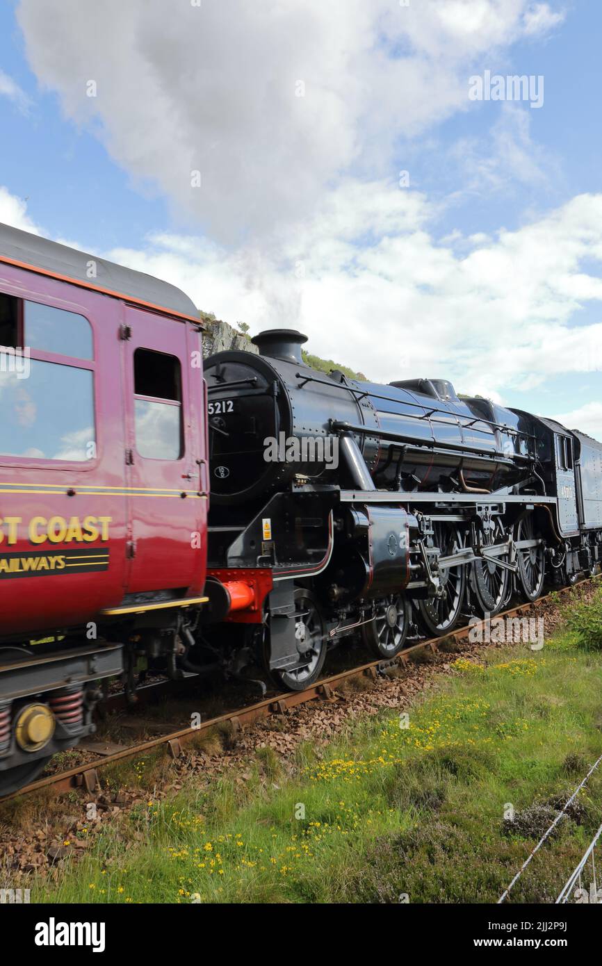 Jacobite steam train 45212 in Mallaig. The Jacobite is a steam ...