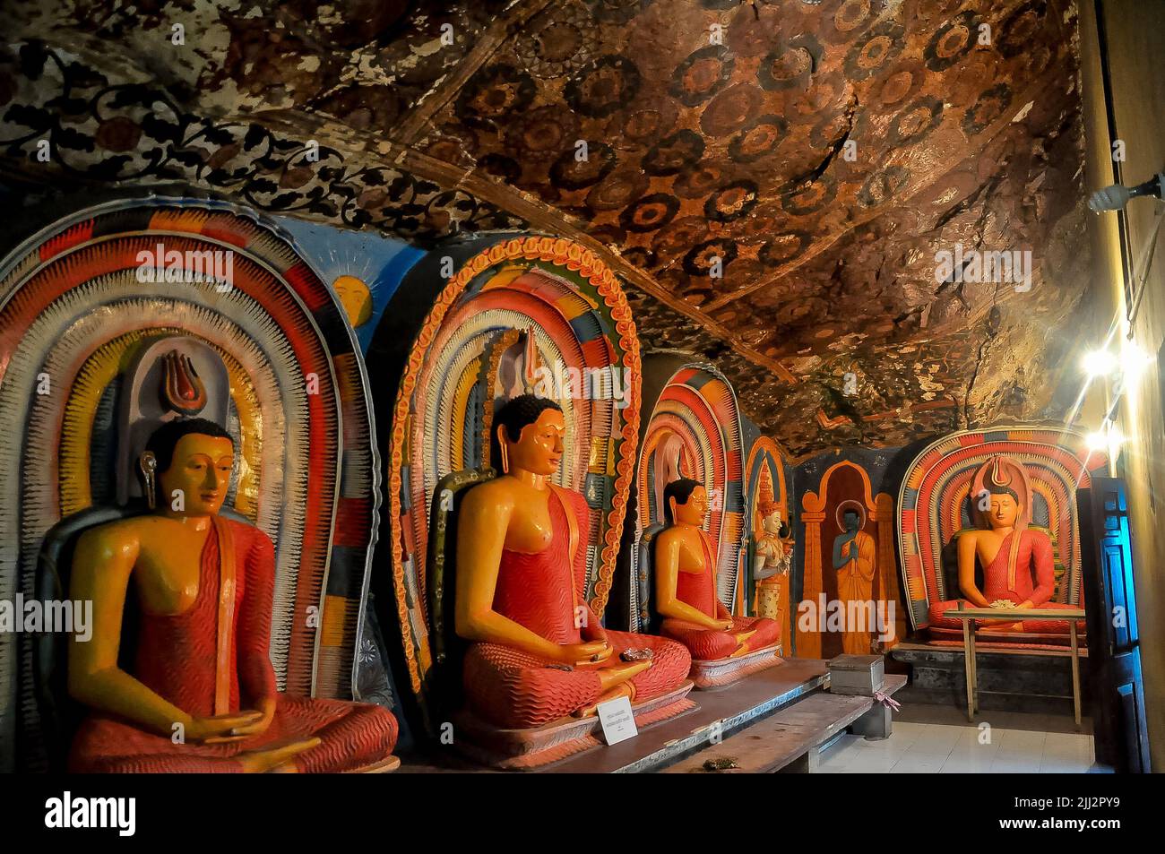 Buddha statues in Alu Vihara where the Tripitaka was enshrined srilanka ...