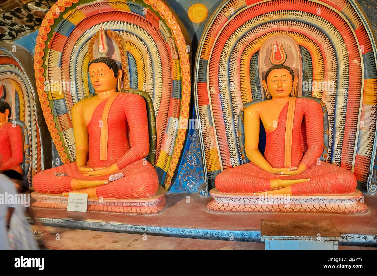Buddha statues in Alu Vihara where the Tripitaka was enshrined srilanka ...