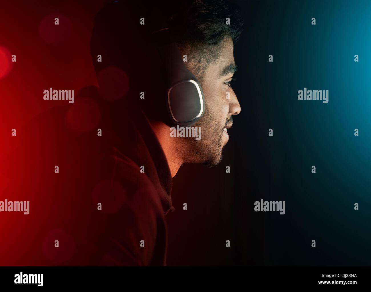 Ready for a gaming sesh. a handsome young male gamer playing video ...