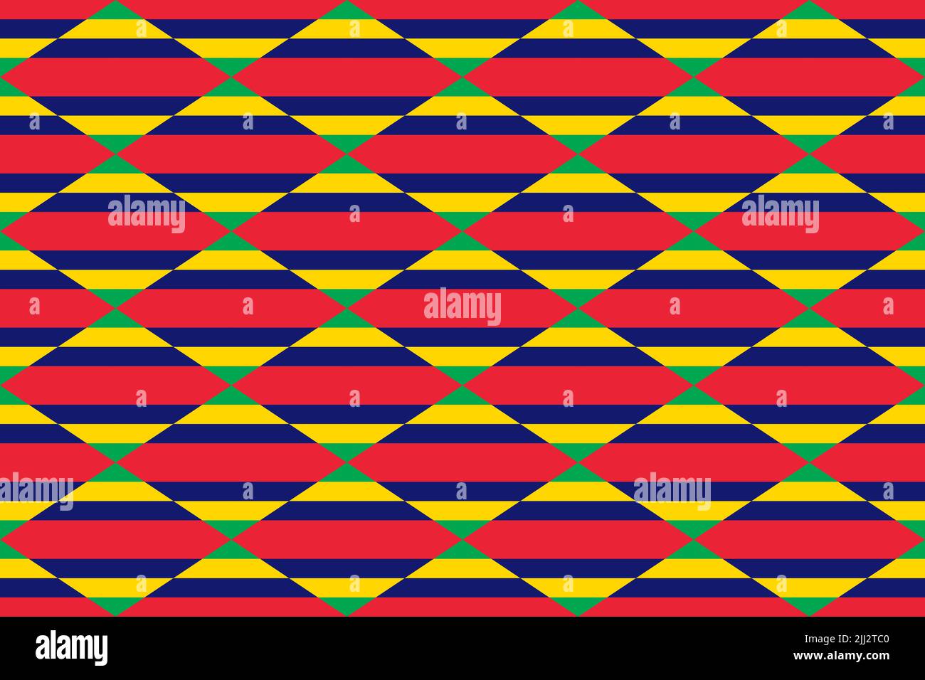 Geometric pattern in the colors of the national flag of Mauritius. The ...