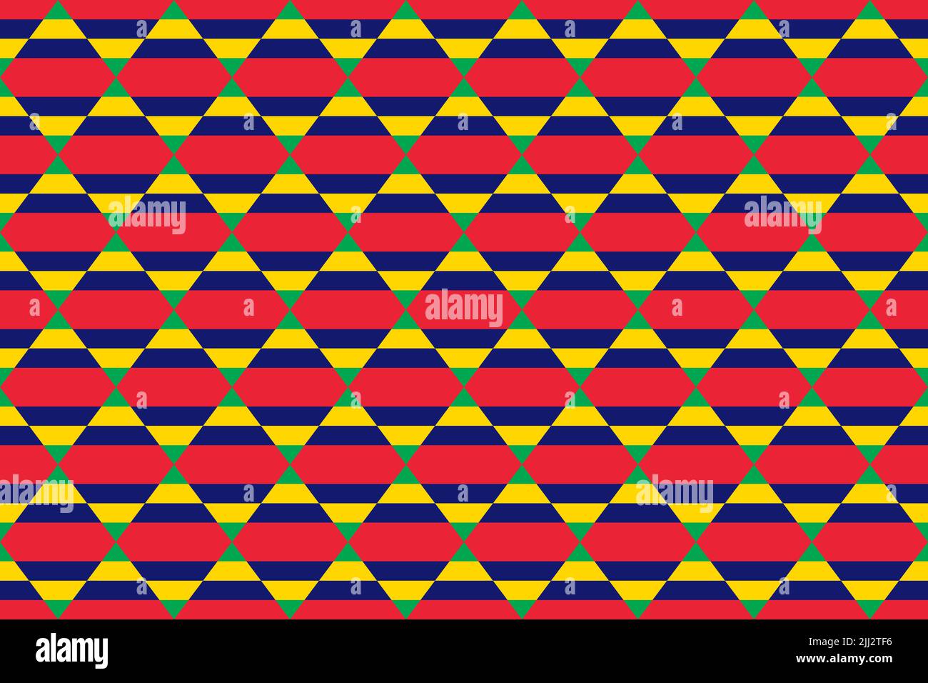 Geometric pattern in the colors of the national flag of Mauritius. The ...