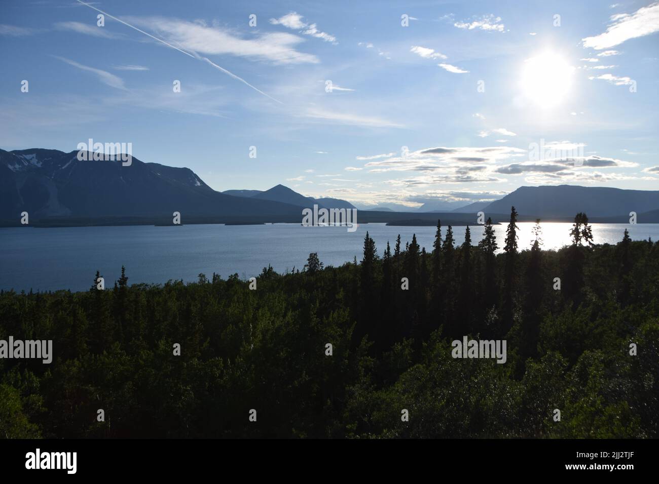 Lake and Mountains in Atlin, BC, Canada Stock Photo - Alamy