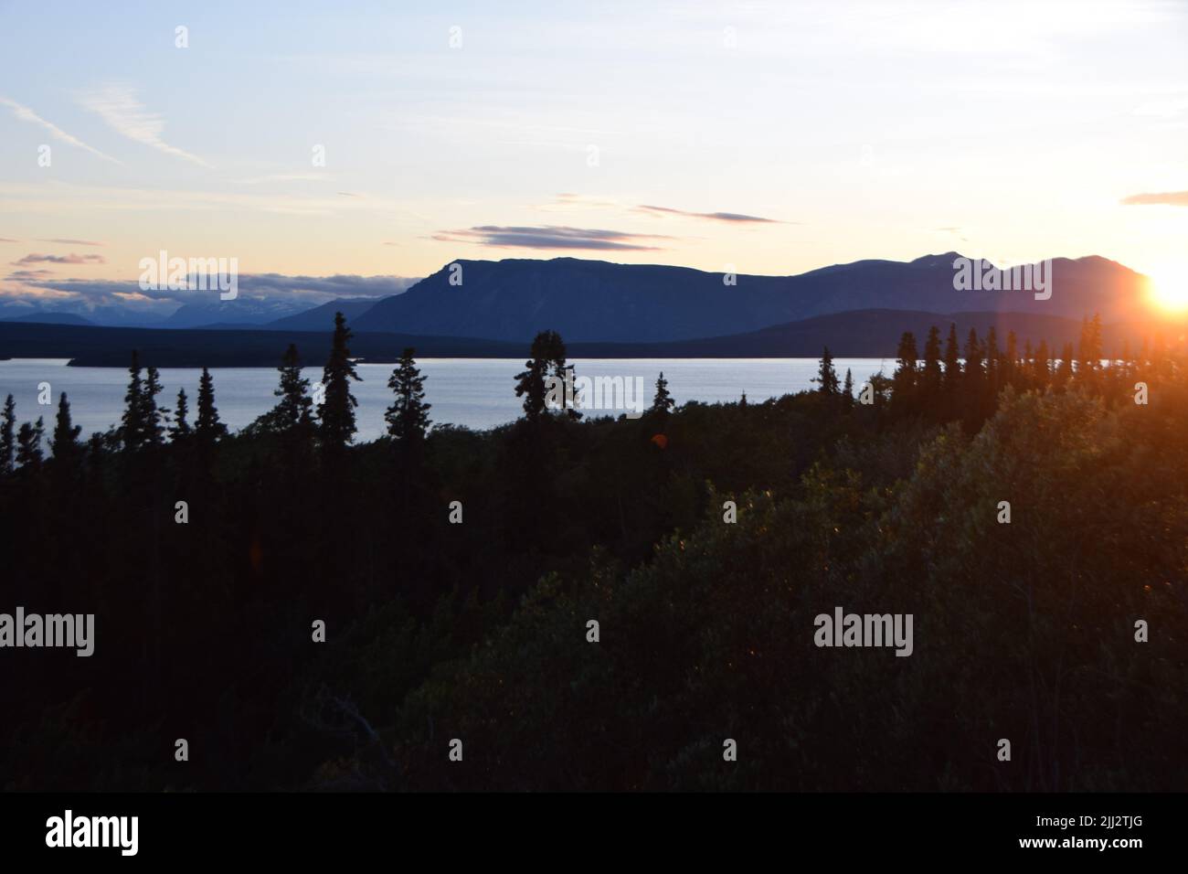 Lake and Mountains in Atlin, BC, Canada Stock Photo - Alamy