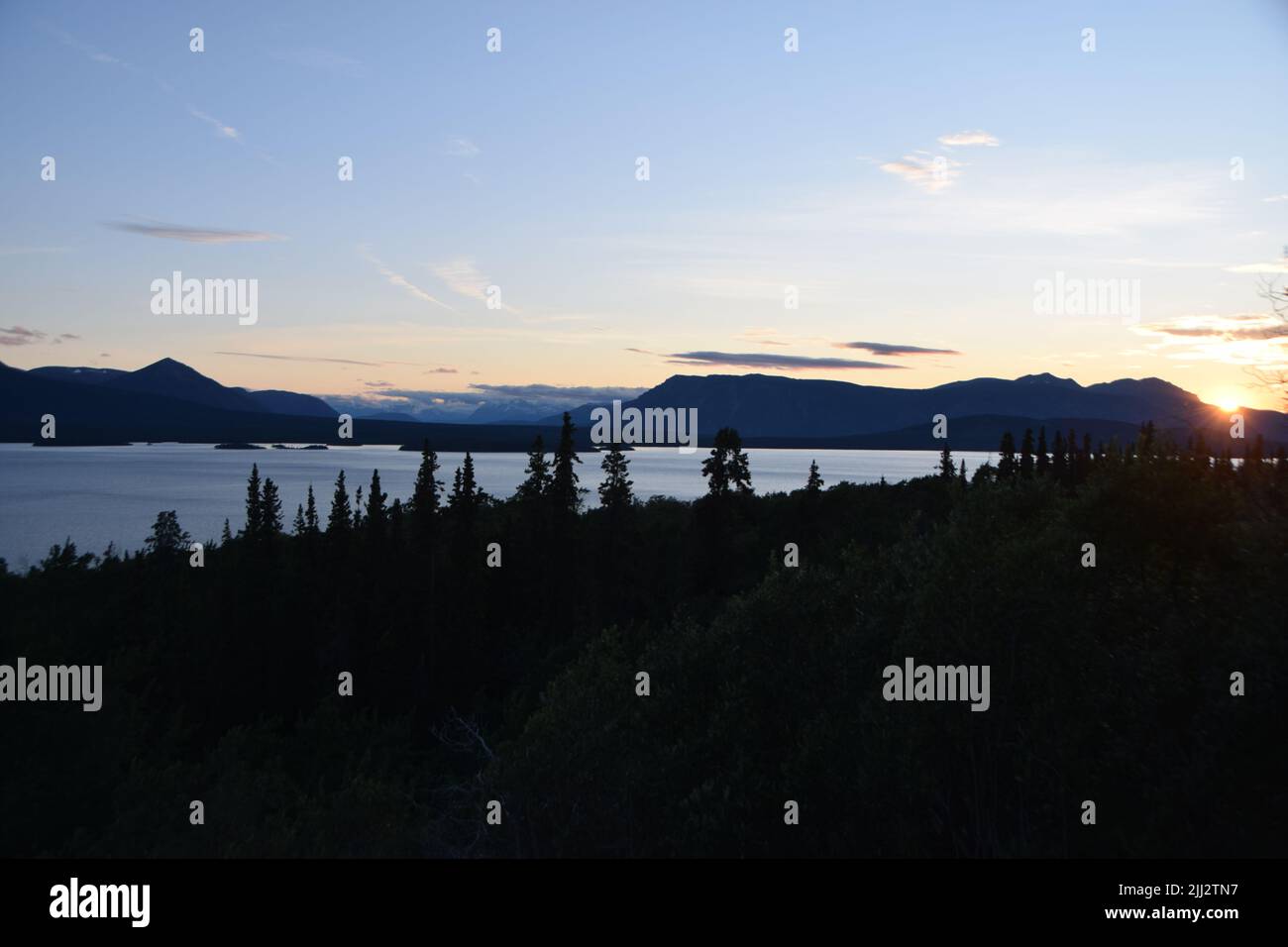 Lake and Mountains in Atlin, BC, Canada Stock Photo - Alamy