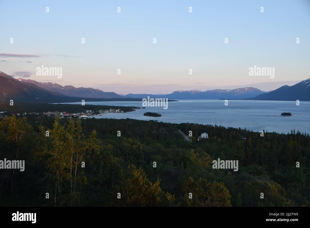 Lake and Mountains in Atlin, BC, Canada Stock Photo - Alamy