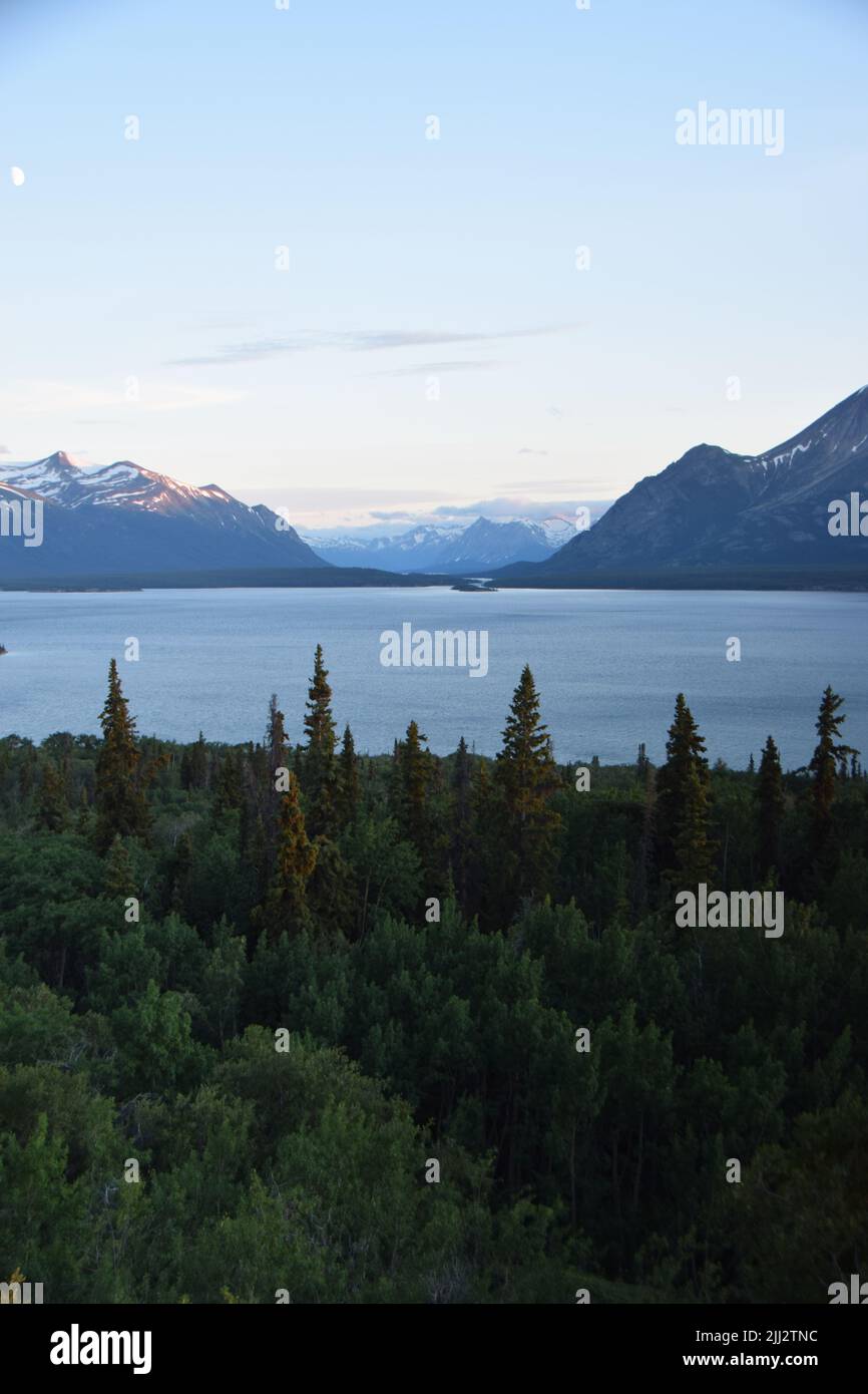 Lake and Mountains in Atlin, BC, Canada Stock Photo - Alamy