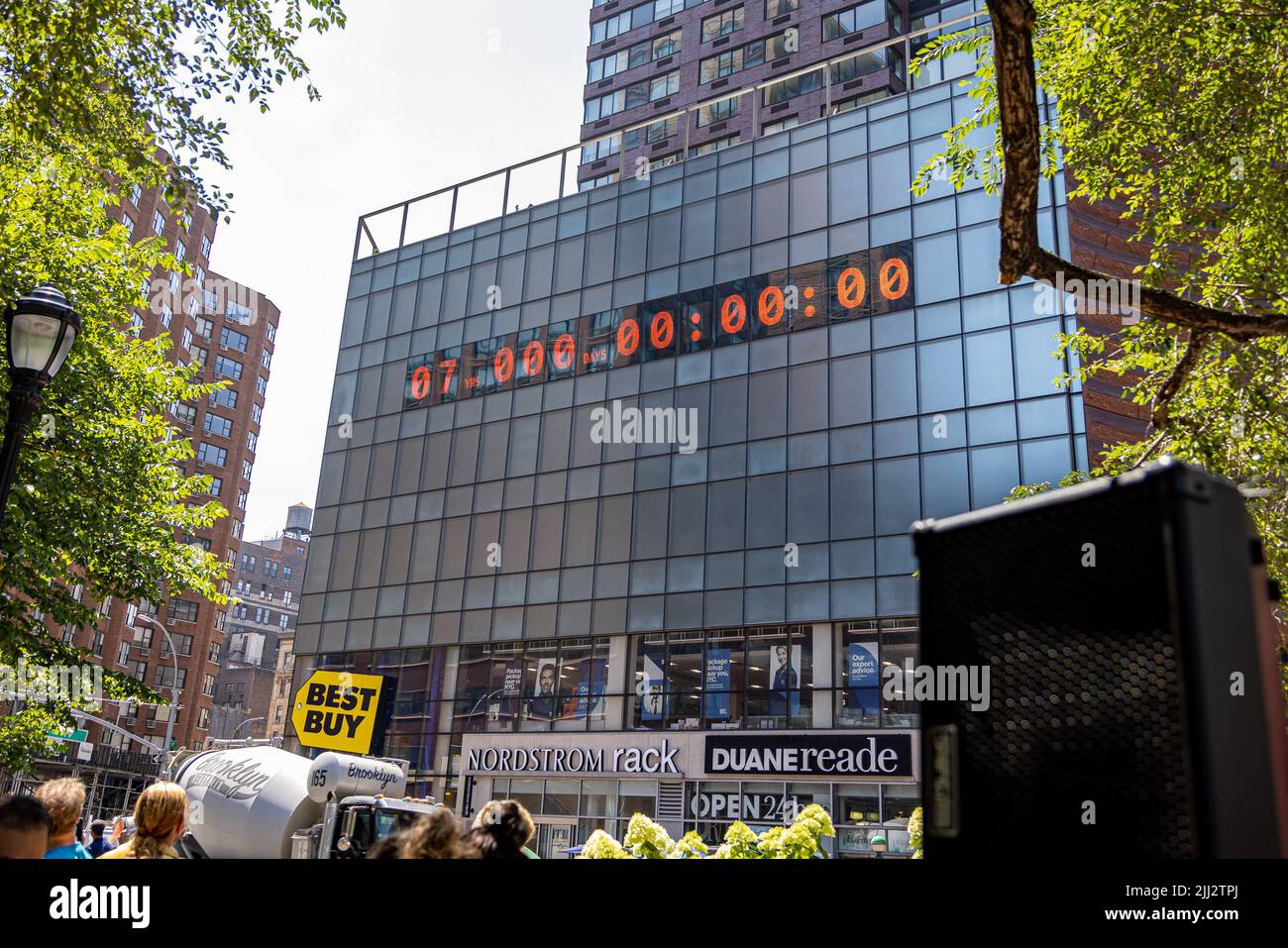 New York, USA. 22nd July, 2022. "The Climate Clock,?" a tool designed ...