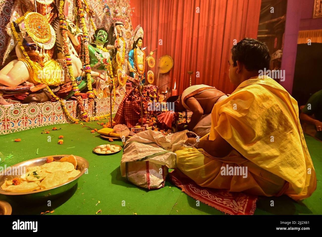 Hindu Priest Praying