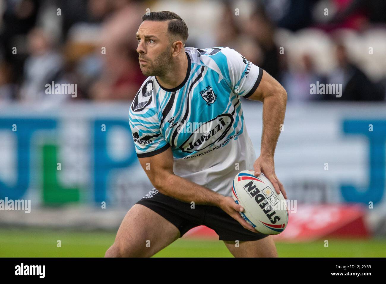 Luke Gale #7 of Hull FC during the pre match warm up Stock Photo - Alamy