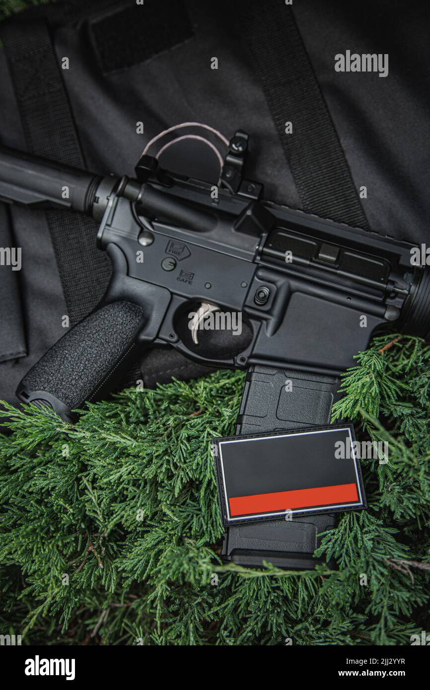 Modern carabiner and case for transportation and storage. Weapons for ...