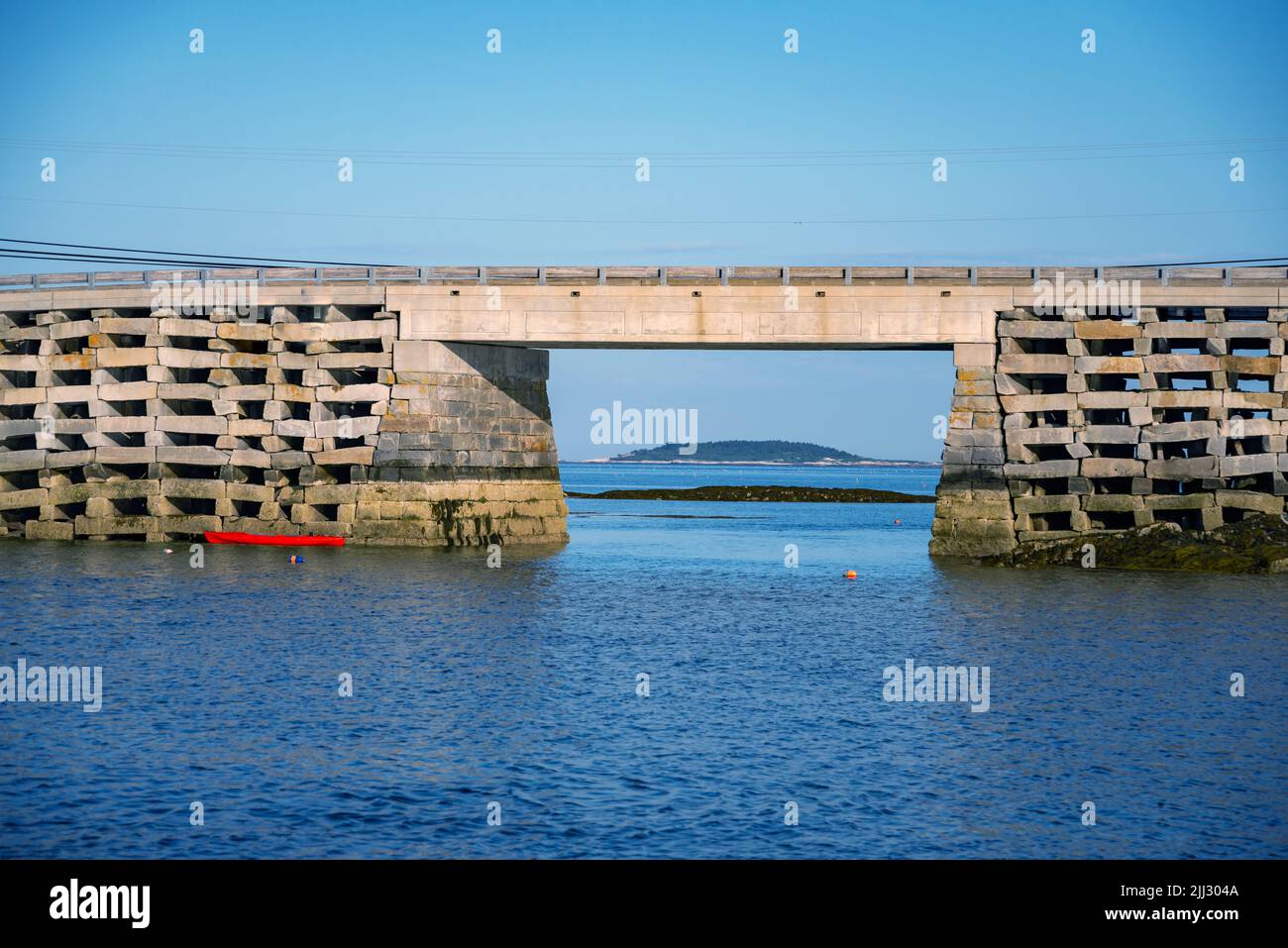 Bailey Island Bridge, the only Cribstone bridge in existence ...