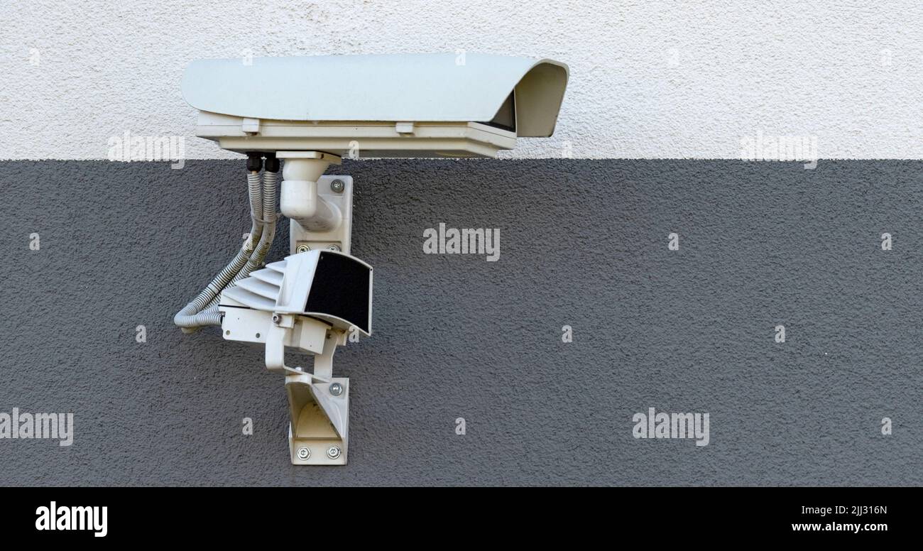 Koszalin, Poland - June 26, 2022: Security cameras on a building ...