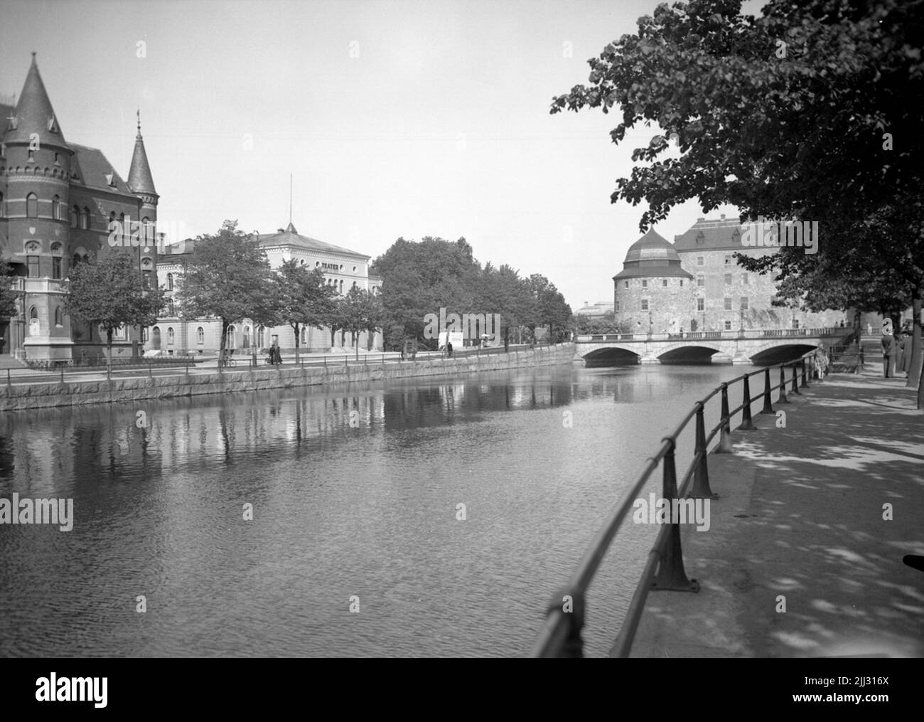 Örebro Castle, Storbron, Theater and Nerikes Allehanda House. Arn, the ...