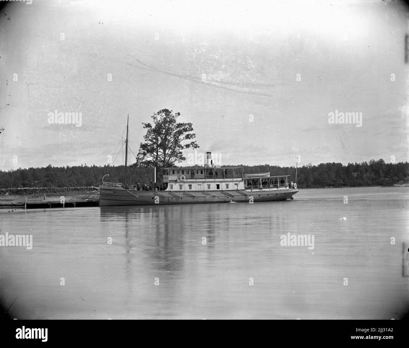 The steamboat Gustaf Lagerbjelke with passengers Stock Photo - Alamy
