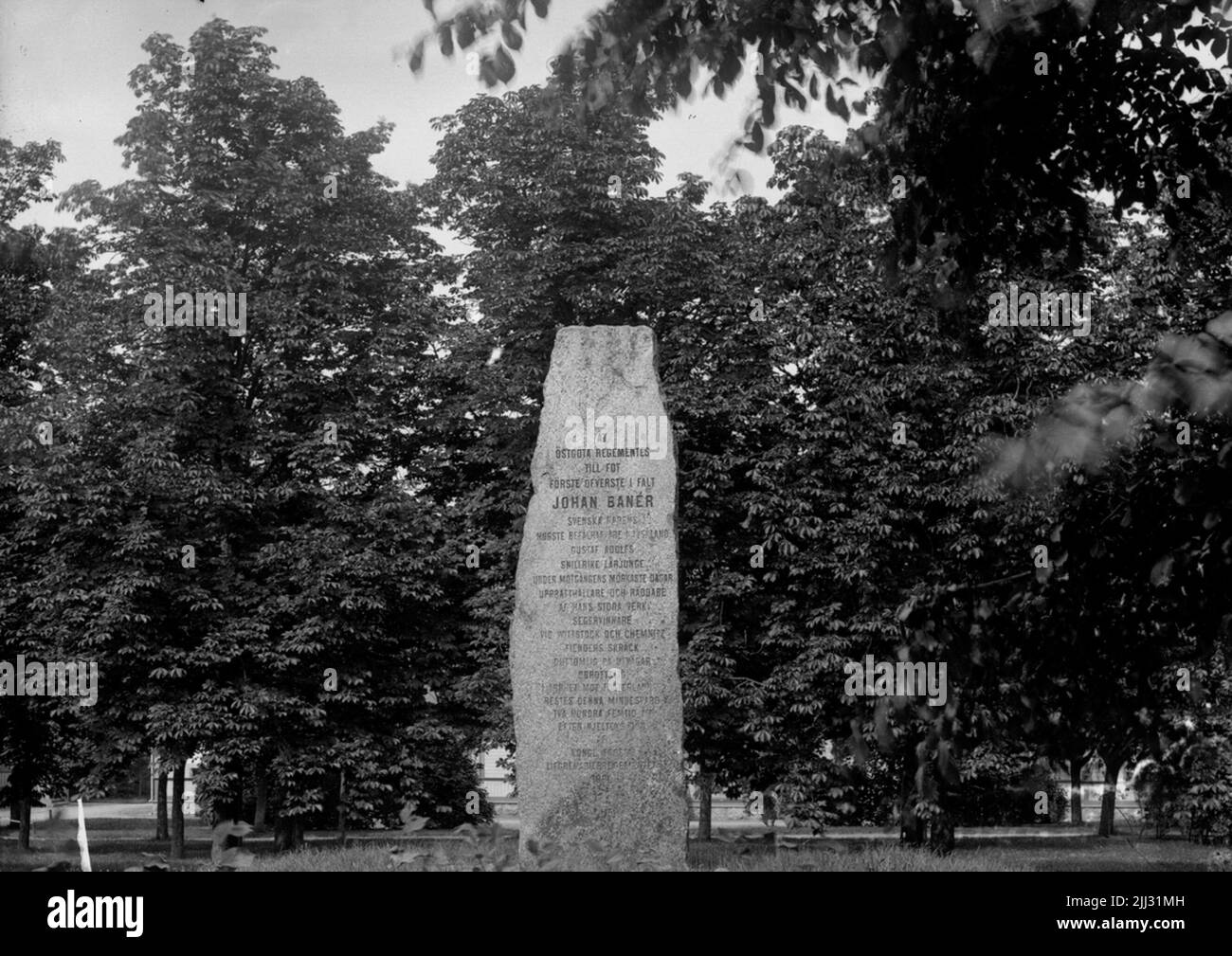 Tombstone, memorial stone for the Östgöta regiment on foot the first ...