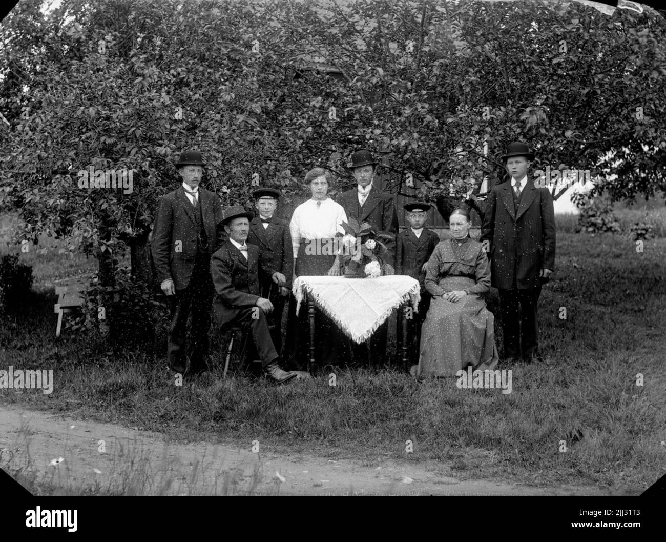 Group picture, eight people Stock Photo - Alamy