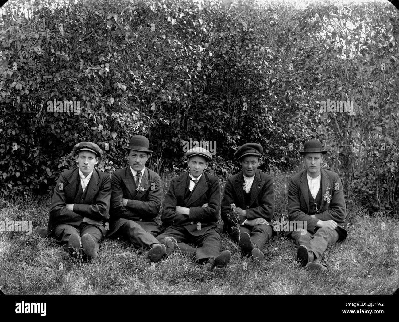 Group five men Stock Photo - Alamy
