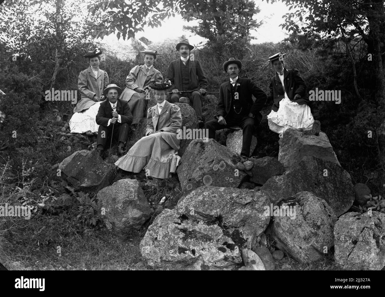 Group picture seven people Stock Photo - Alamy