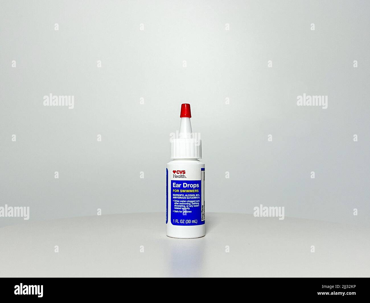 Orlando Fl Usa July 14 2022 A Tube Of Cvs Health Ear Drops For Swimmers On A White