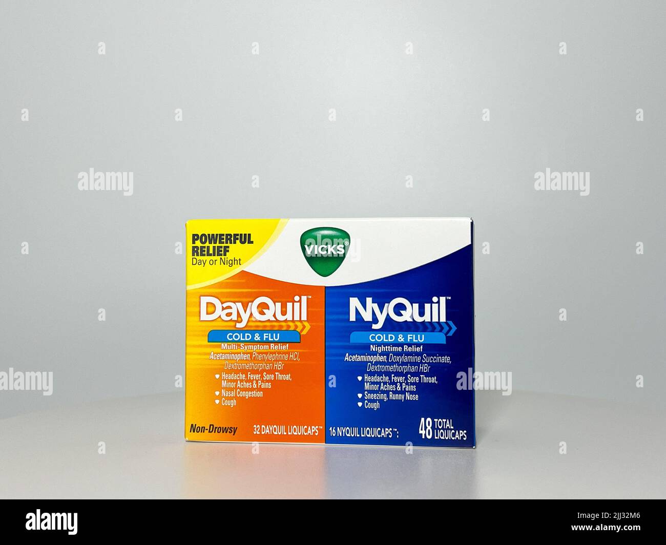 Orlando, FL USA - July 14, 2022: A box of DayQuil and NyQuil by Vicks ...