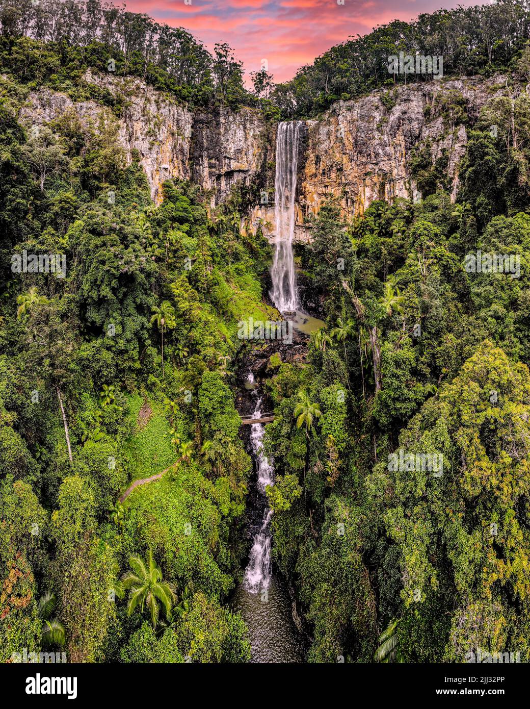 Purling brook falls drone hi-res stock photography and images - Alamy
