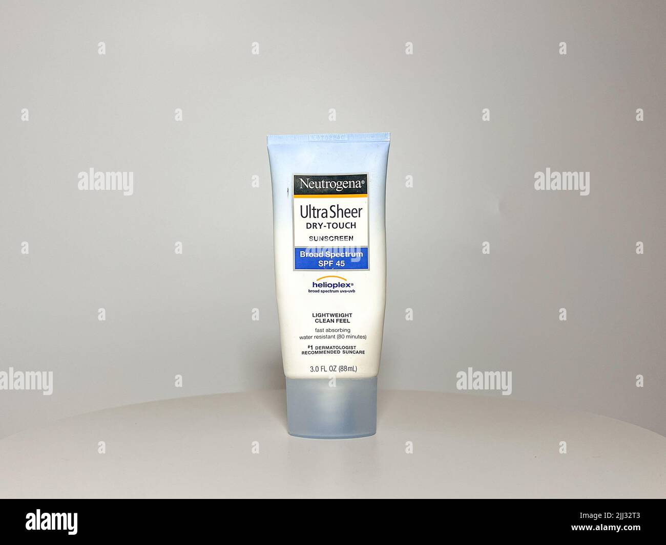 Orlando, FL USA - July 14, 2022: A tube of Neutrogena Ultra Sheer ...
