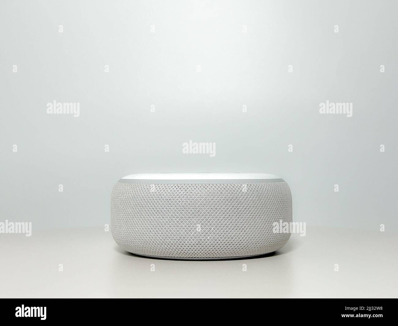 Orlando, FL USA - July 14, 2022: An Amazon Alexa on a white background ...