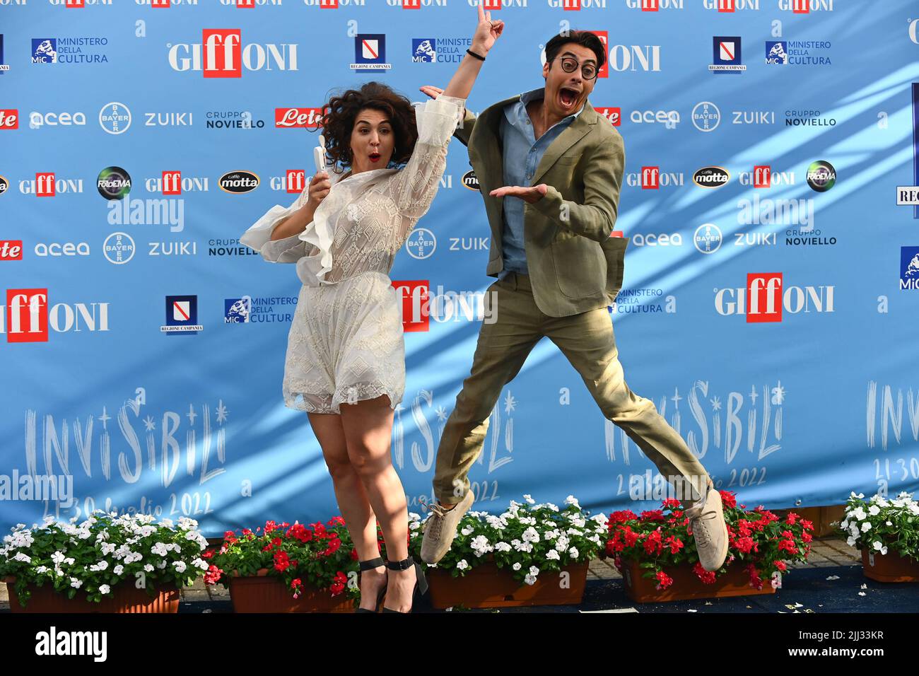 GIFFONI VALLE PIANA, ITALY - JULY 22: Annandrea Vitrano and Claudio ...